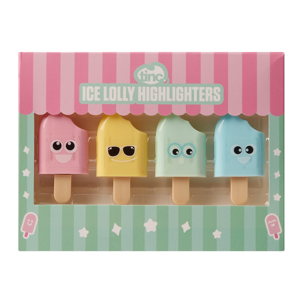 Set of 4 Ice Lolly Shaped Highlighters — Tinc