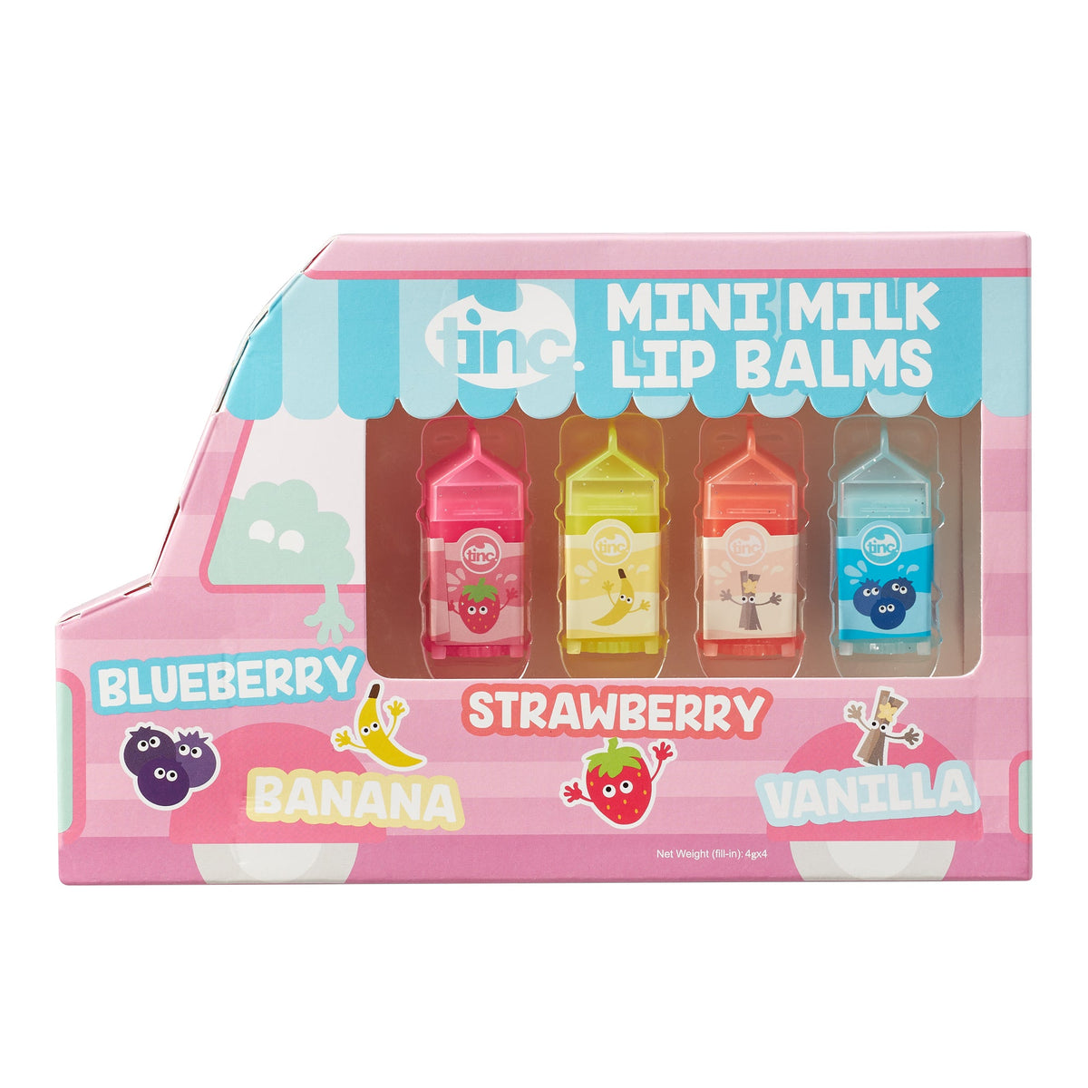Set Of 4 Mini Milk Scented Lip Balms — Tinc